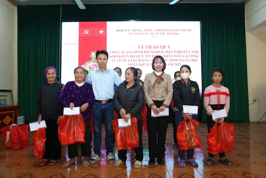 Xã Liên Thành tổ chức chương trình “Tết vì người nghèo” năm 2025